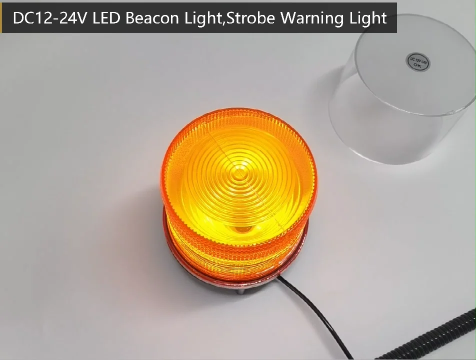 Excavator Truck Forklift Magnetic 12v 24v Emergency Rotating Strobe ...