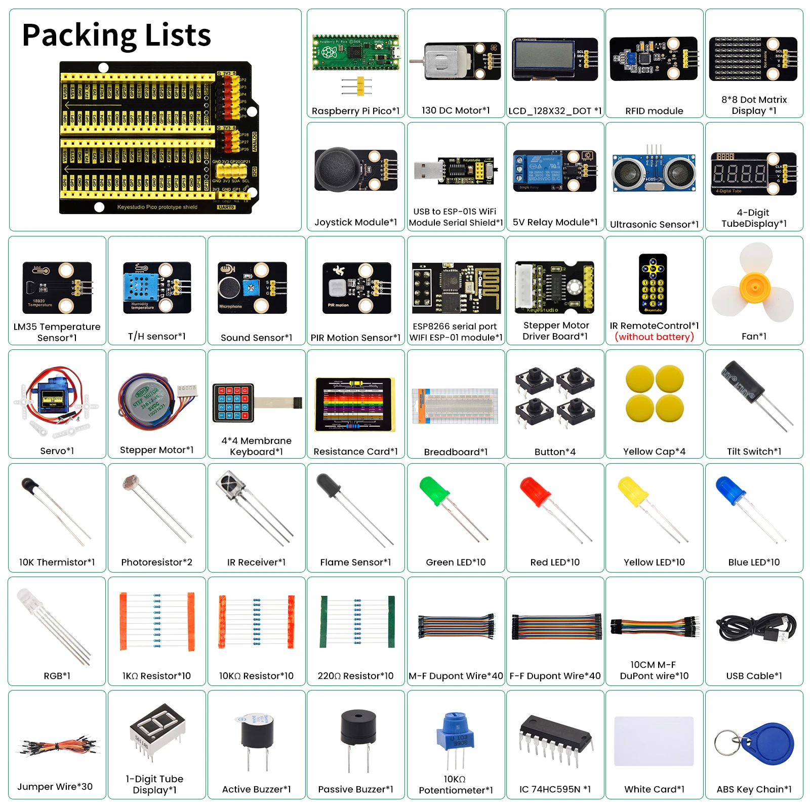 Keyestudio Raspberry Pi Pico Starter Kit - Ultimate