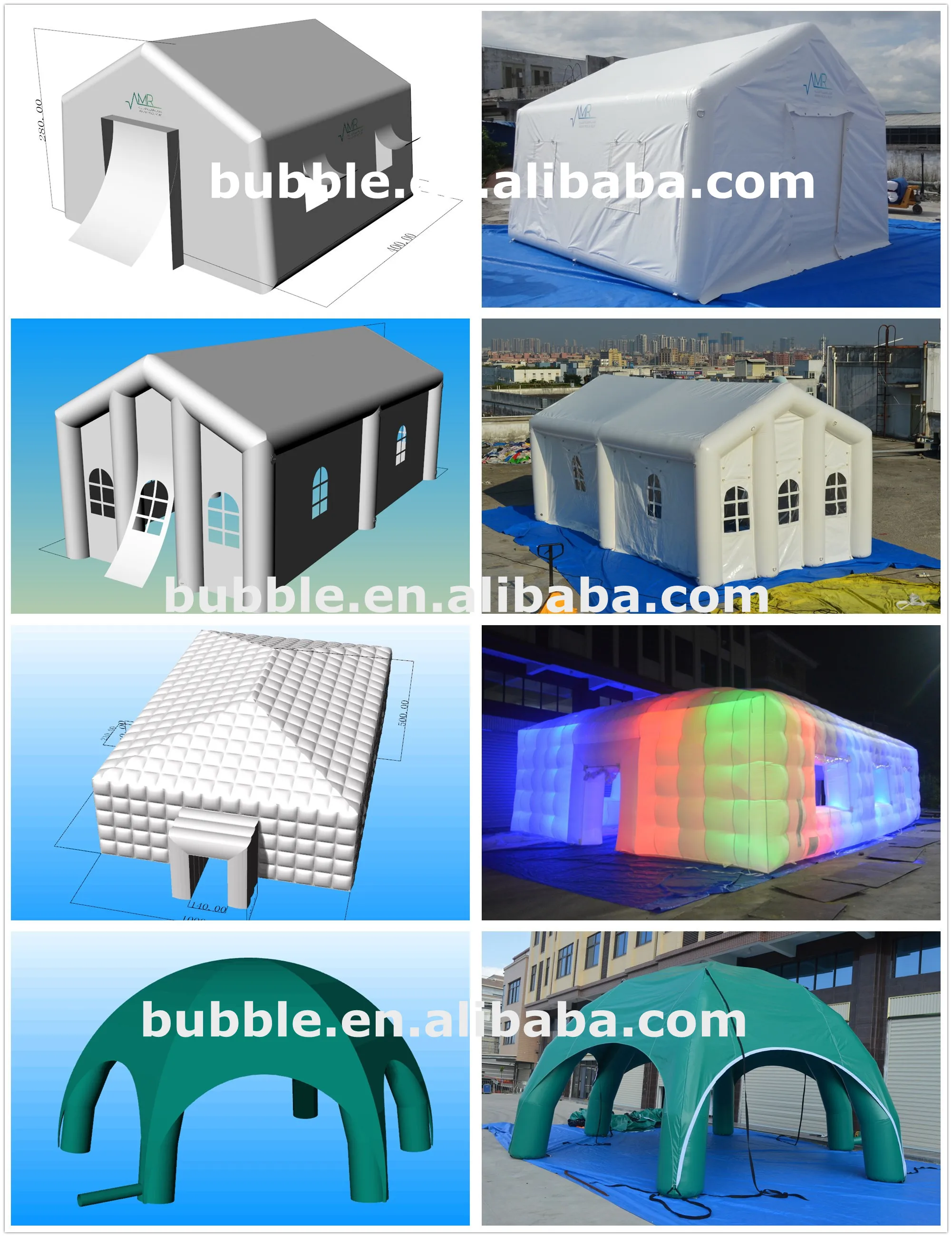 Giant Outdoor Big Inflatable Warehouse Blue Marquee Tent