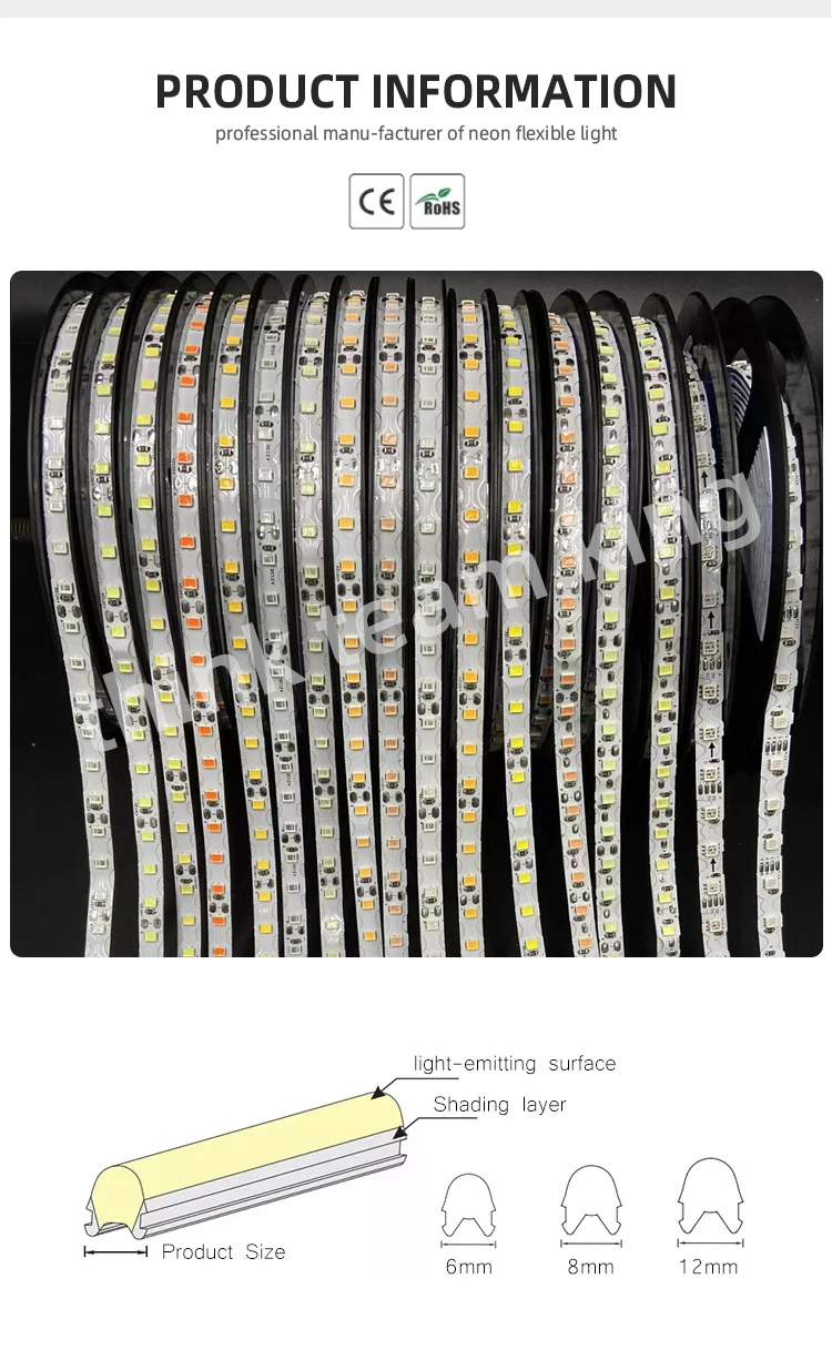 Separate Silicon Led Neon Strip Light 12mm Tube With Rgb Led Strip ...