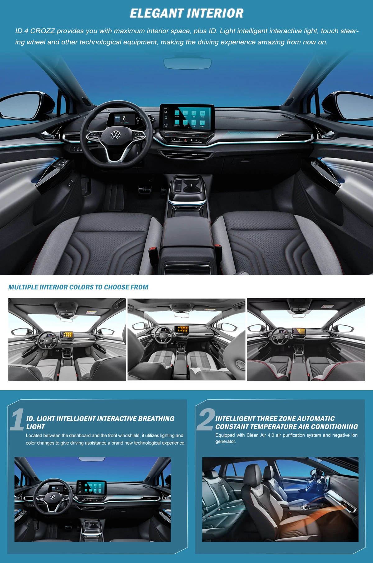 2022 Faw Volkswagen Id4 Crozz 4wd Mini Electric Vehicle With 554km ...