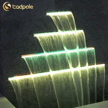 Outdoor Waterfall Wall Water Fountain Decoration Sheer Acrylic Water ...