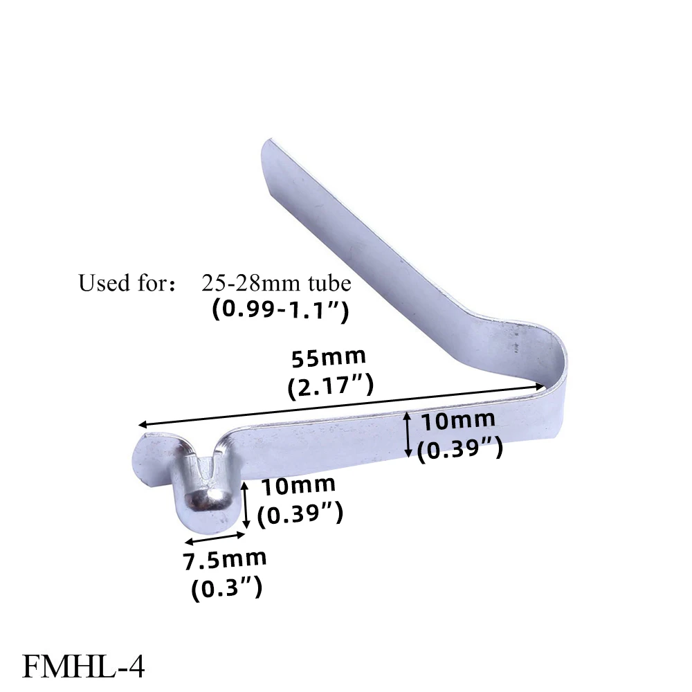 Button Lock Flat Springs V Shape Clip Metal Tube Clips Release Locking ...