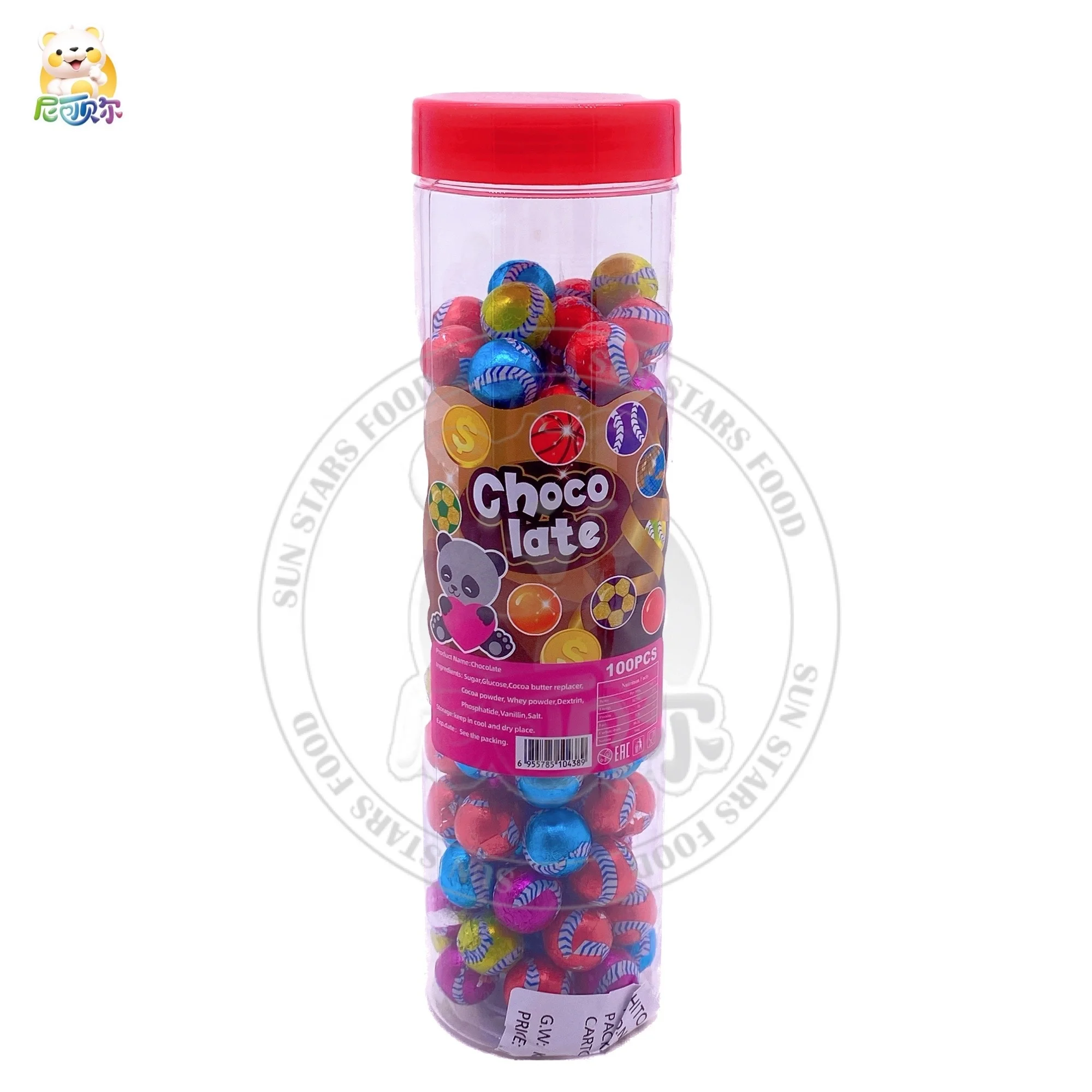 Customizable Bottle Colorful Packaging Spherical Halal Chocolate - Buy ...