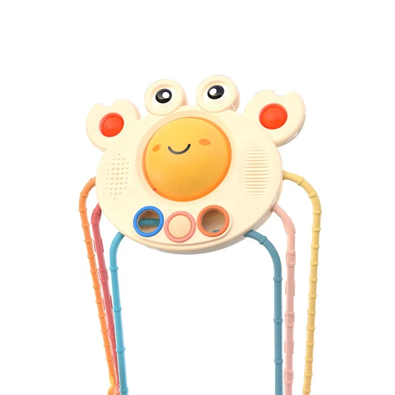 Baby Draw the rope sensory development toy Fun little crab toys ...