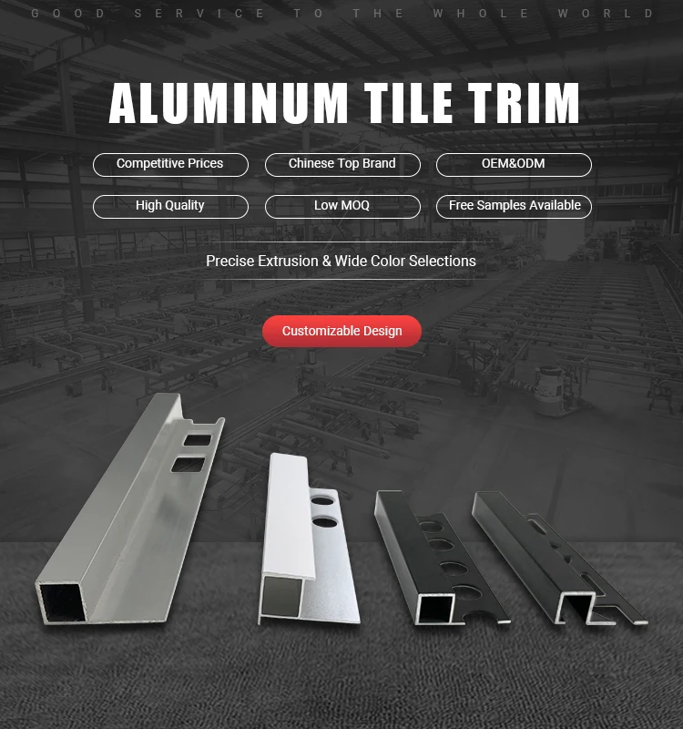 Anodized Gold Aluminium U Channel Tile Border Trim Flexible Wall ...