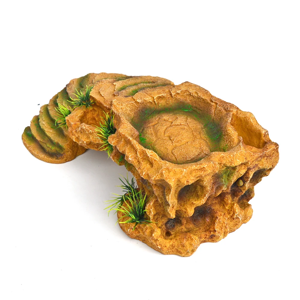 Resin Habitat Rock Hideouts Cave Amphibian Gecko Hide Large Reptile ...