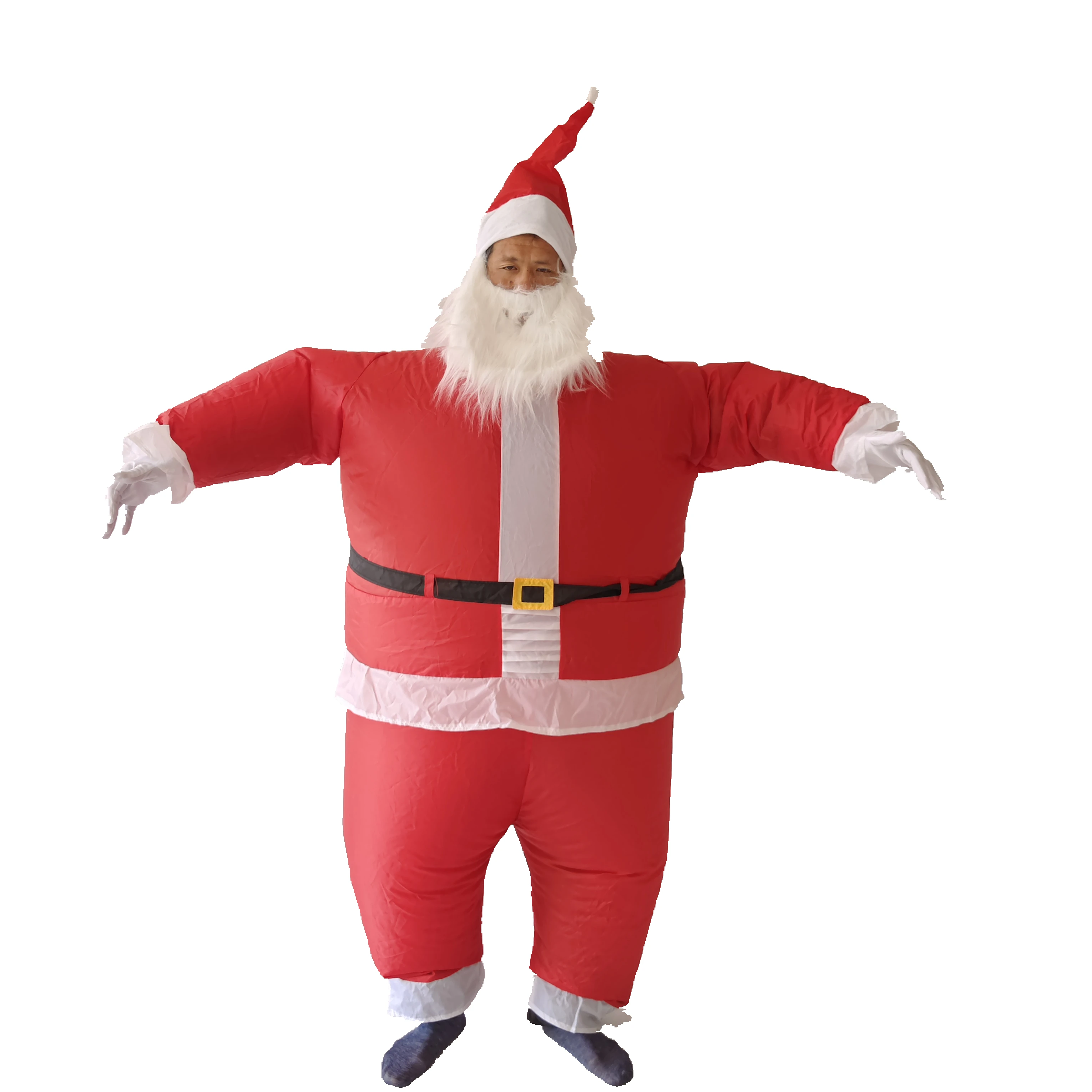 Holiday Dress Up Fat Santa Claus Inflatable Clothes Holiday Party ...