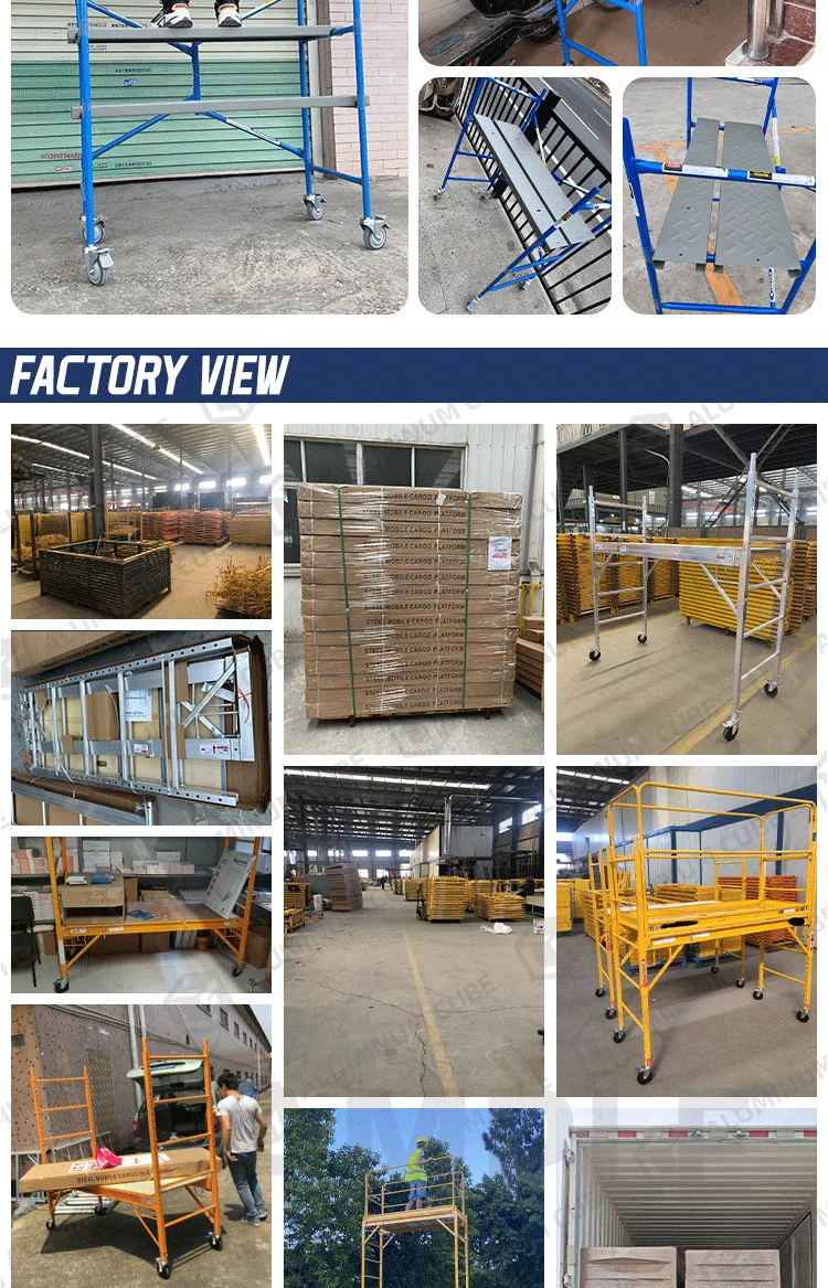 Mini Multipurpose Folding Mobile Scaffold Platform - ALUMINUM CUBE