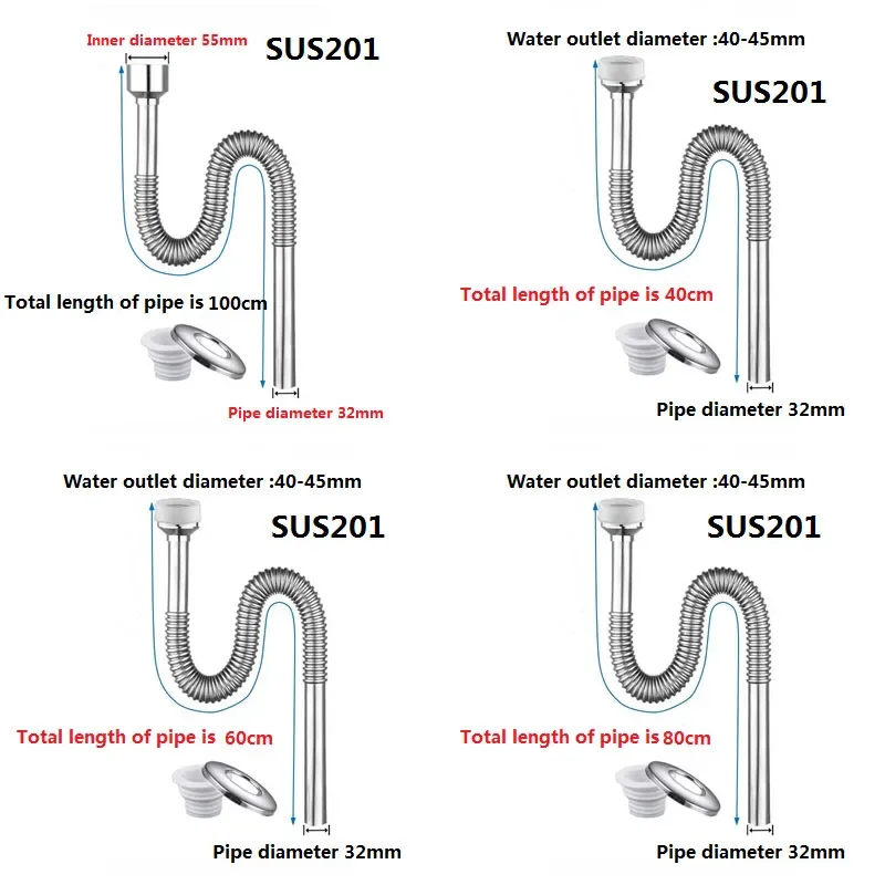 304 Stainless Steel Corrugated Drain Pipe - Durable & Efficient