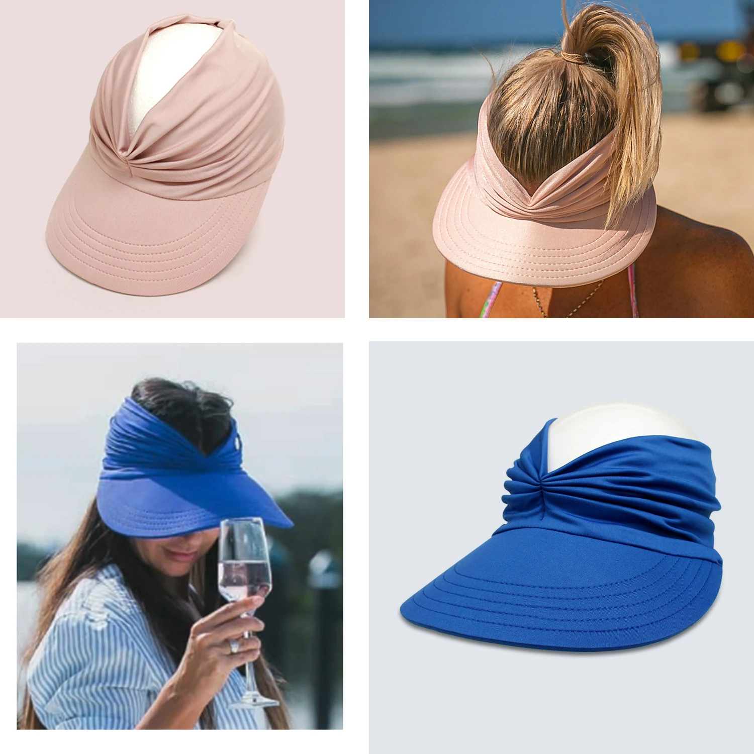 Custom Wholesale Blank Outdoor Hollow Top Hat - Sun Visor Cap