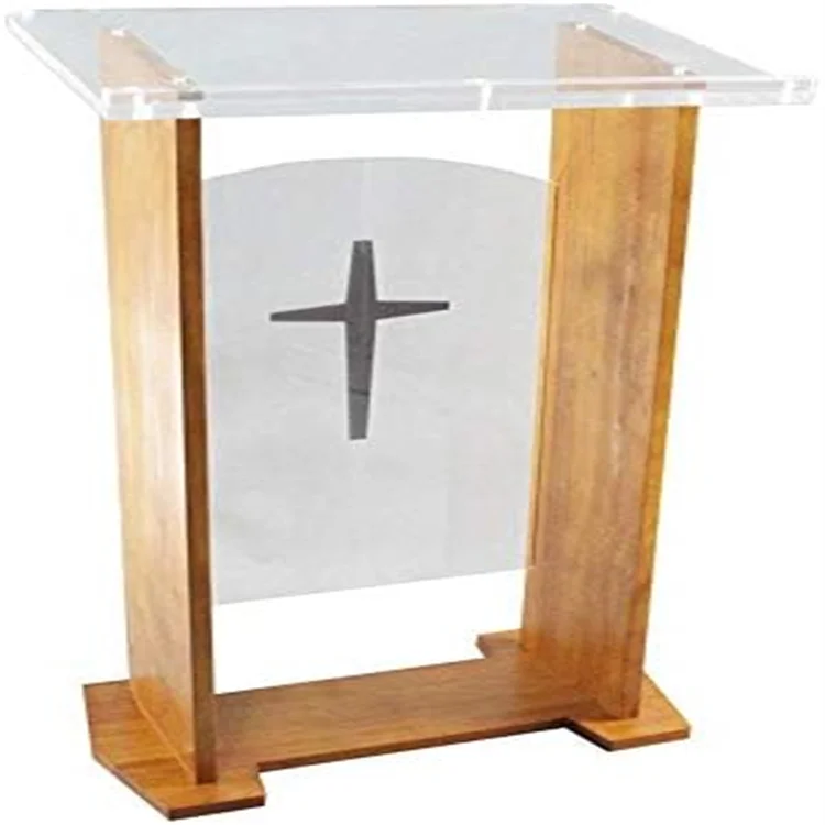 Acrylic Church Podium Pulpit Debate Conference Lectern Lucite Wood ...