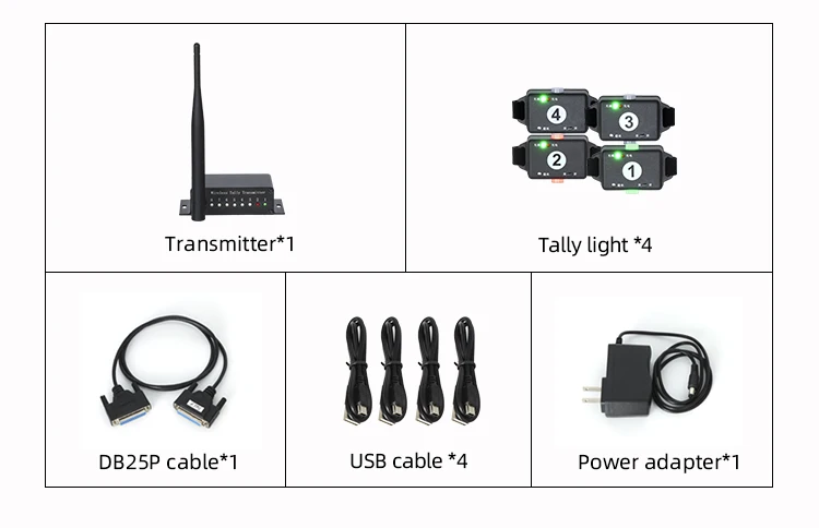 Jjts Kato 8 Users Tally Light Wireless Tally Universal Compatible For ...