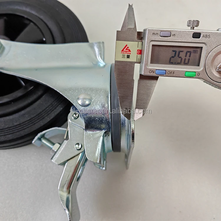 8" Rubber Replacement Trash Container Castor 200mm Swivel Recycle Bin ...