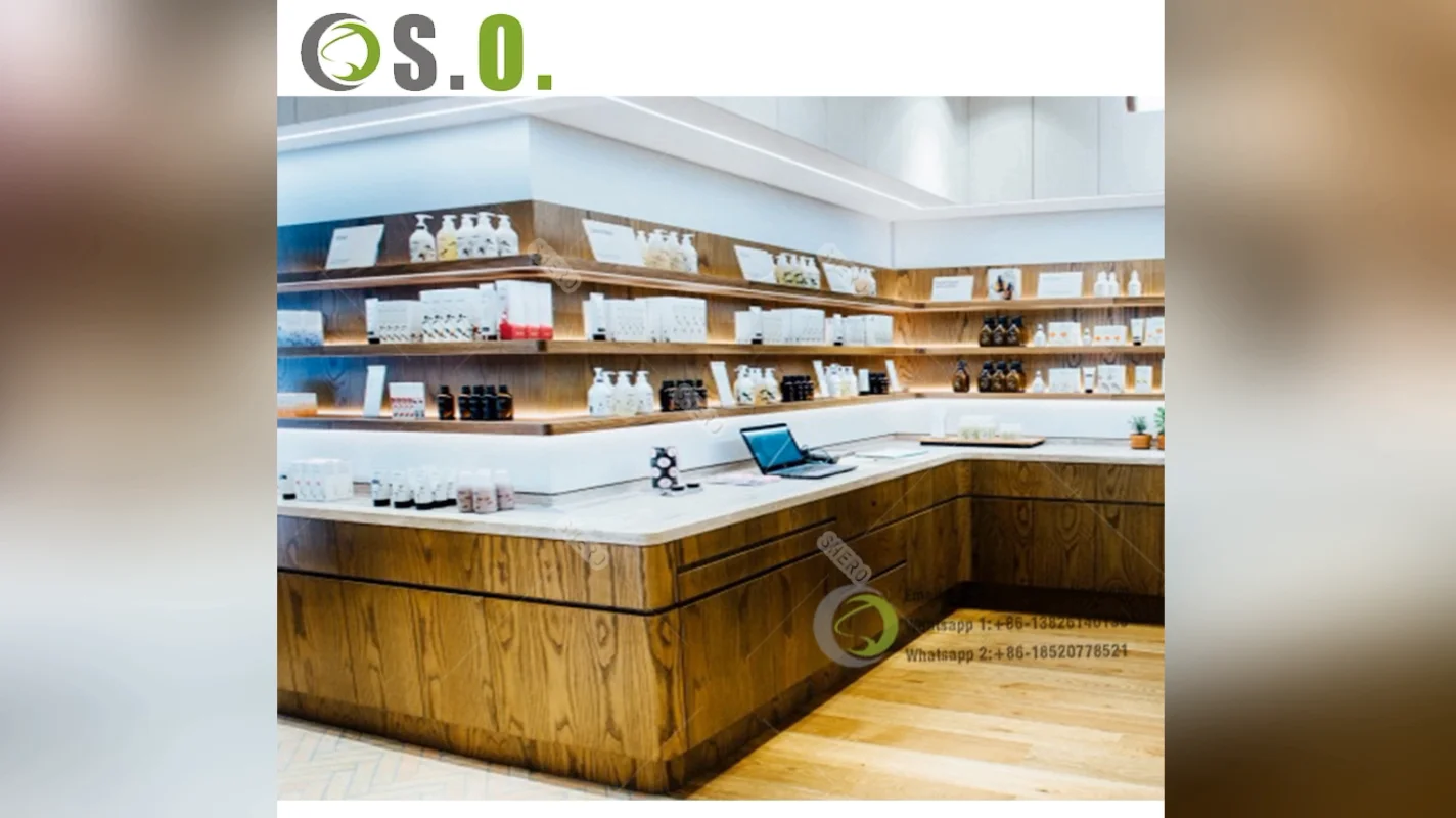 Modern Medical Store Display Counter Design Health Care Store Furniture ...