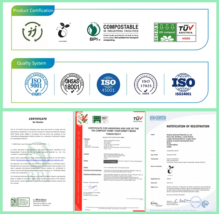 Kinpolym 100% Biodegradable Resin Polylactic Acid (PLA) Pellets for 3D Printers