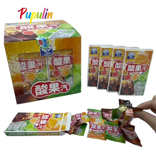 Soda Flavor Super Sour Mini Fruit Chewy Candy Chews