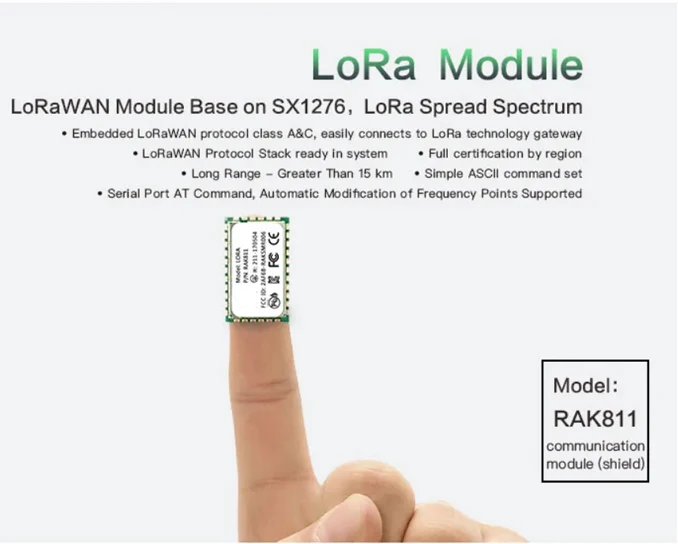 Low Power Lora Module Uart To Serial At Command Wireless Communication Module Lorawan-protocol ...