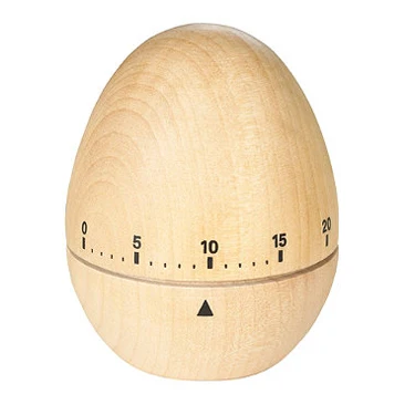 Custom Logo Mechanical Stainless Steel Wooden Kitchen Egg Timer With ...