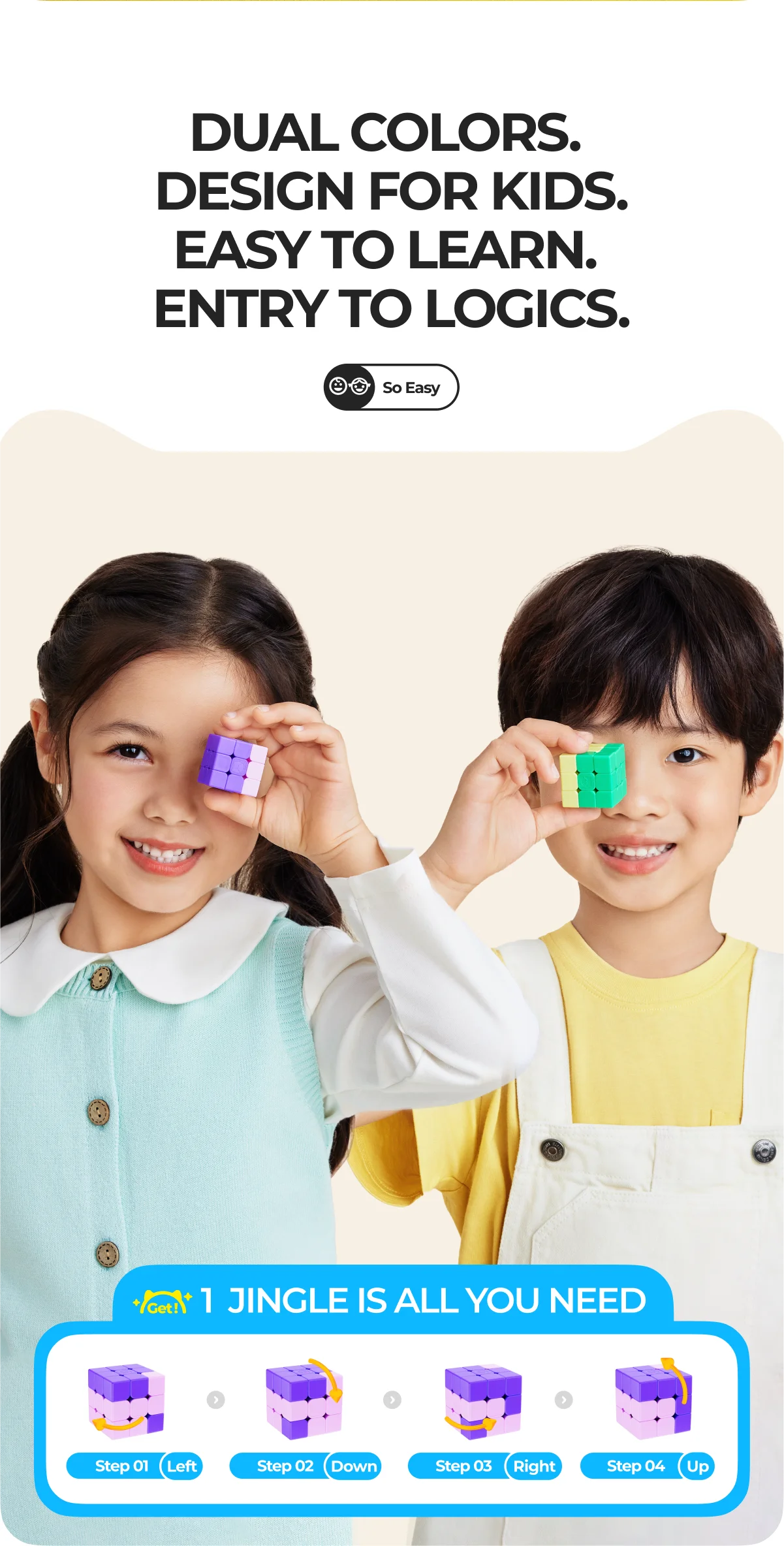 Monster Go Spelling Cube - Fun 3x3x3 & 4x4x4 Puzzle Games