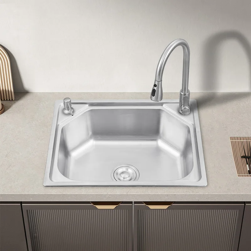 Lavaplatos Modernos Kitchen Sinks Stainless Steel Brushed Single Bowl ...