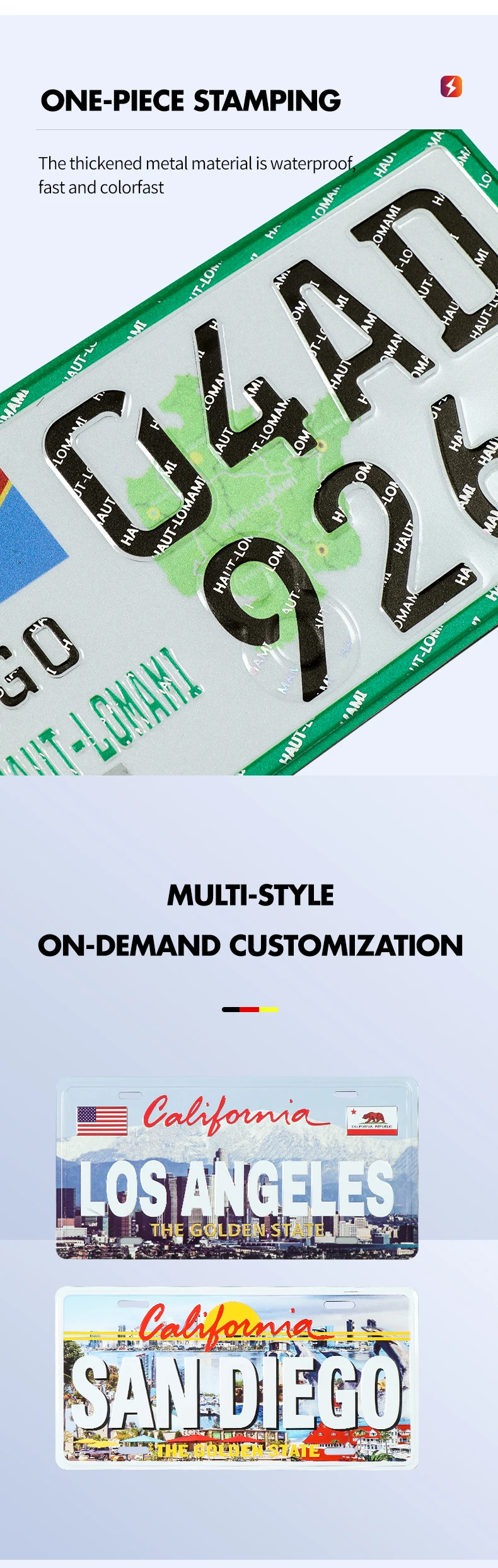 Customized Car Number Logo Advertising Vehicle Plates Blank Custom ...