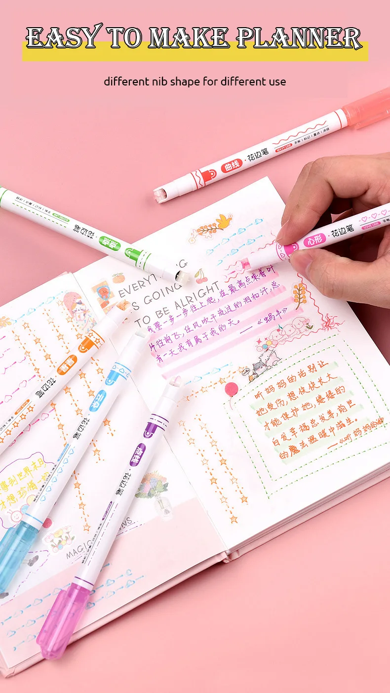 New Lace Roller Marker Pen Curve Wave Cloud Hand Account Painting ...