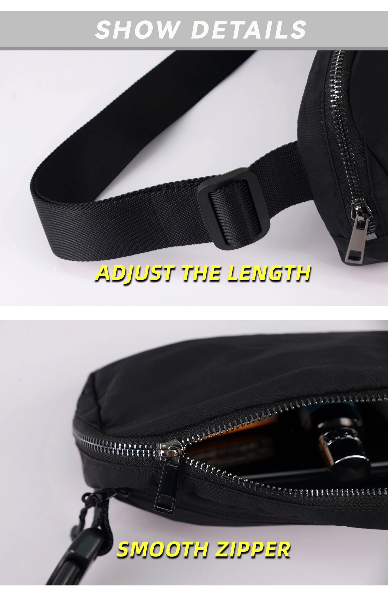 Mini Belt Bag With Adjustable Strap Small Waist Pouch For Workout ...