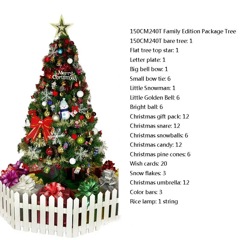 2021 New Christmas Tree Package 1.5m 1.8/2.1m Shopping Mall Hotel Home ...