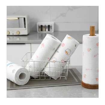 Kitchen Scouring Pad Disposable Dish Towels Roll Multi-functional Lazy ...