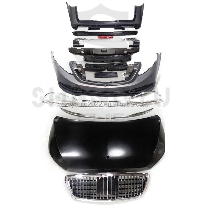 Body Kit Include Front Bumper Assembly Rear Lip Exhaust For Mercedes ...