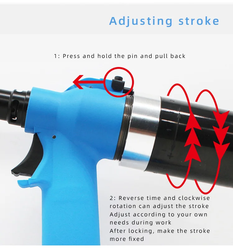 RL-0312(K) Pneumatic Air Riveter Gun - Multi-Function Tool Set