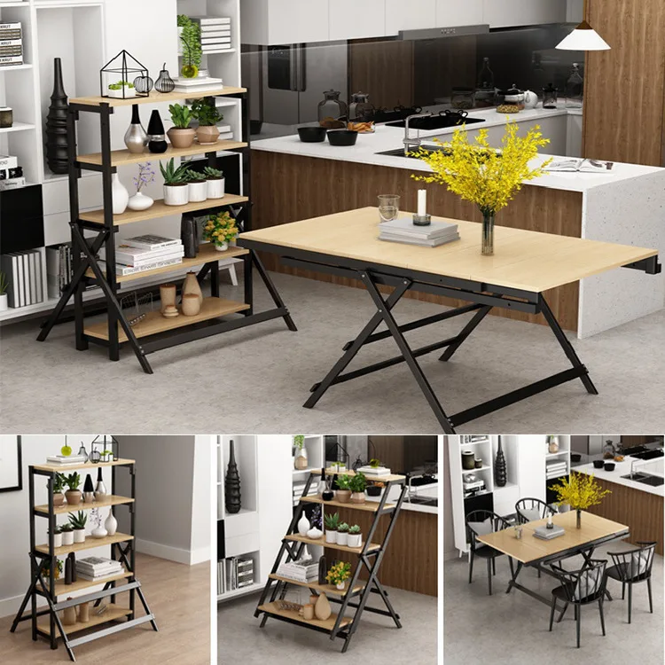 Transformable Foldable Wood Dining Table - Smart, Modern Design for 6 ...