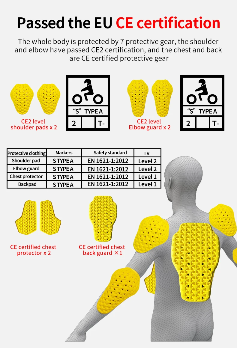 LYSCHY Motorcycle Riding Suit - CE2 Full Body Protection