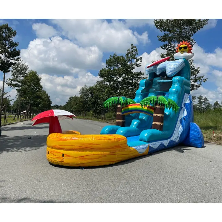 Summer Fun Inflatable Beach-themed Water Slide Inflatable Fun Pool ...