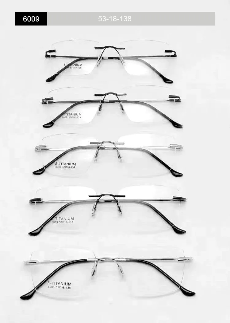 Cheap Price Assorted Rimless Eyeglasses Frame Stock Ready Metal Optical ...