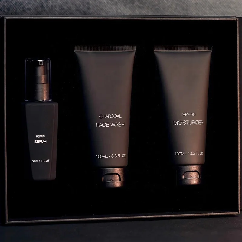 Men's Skin Care Set Oil Facial Serum Cream Face Wash Control ...