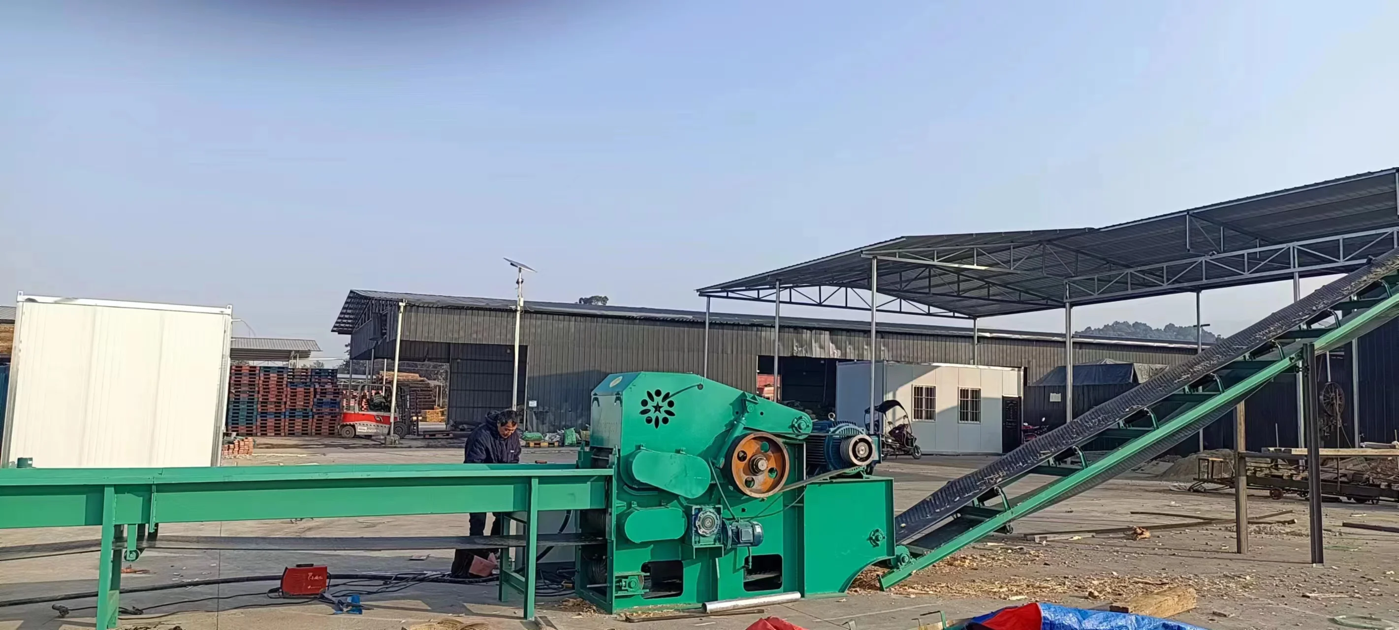 Large Commercial Drum Wood Log Chipper Crusher Machine Wood Chip ...