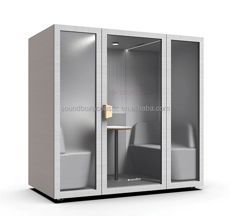 Soundproof Work Office Booth Small Office Pod Acoustic With Furnitures ...