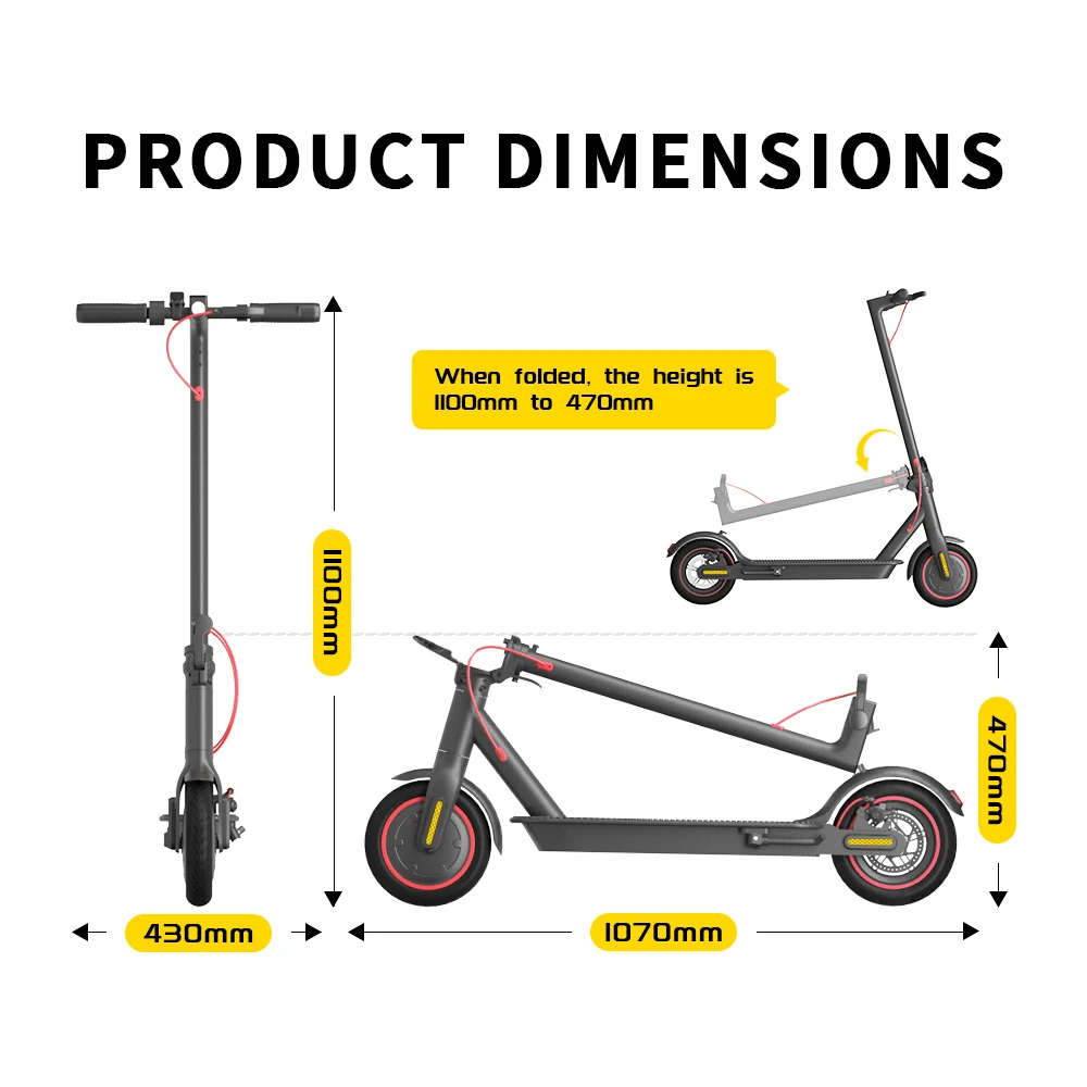 Fast, Foldable, and Smart - 36V Electric Scooter for Adults