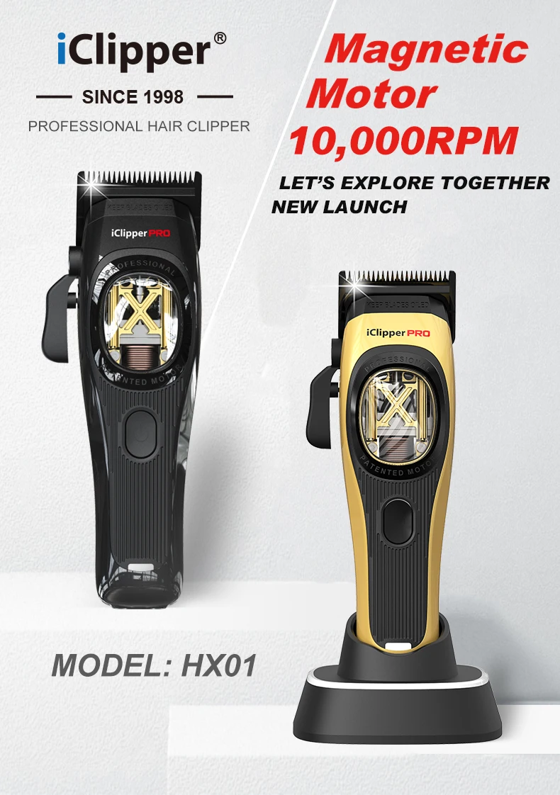 Iclipper-hx01 Professional Hair Clipper with Magnetic Motor