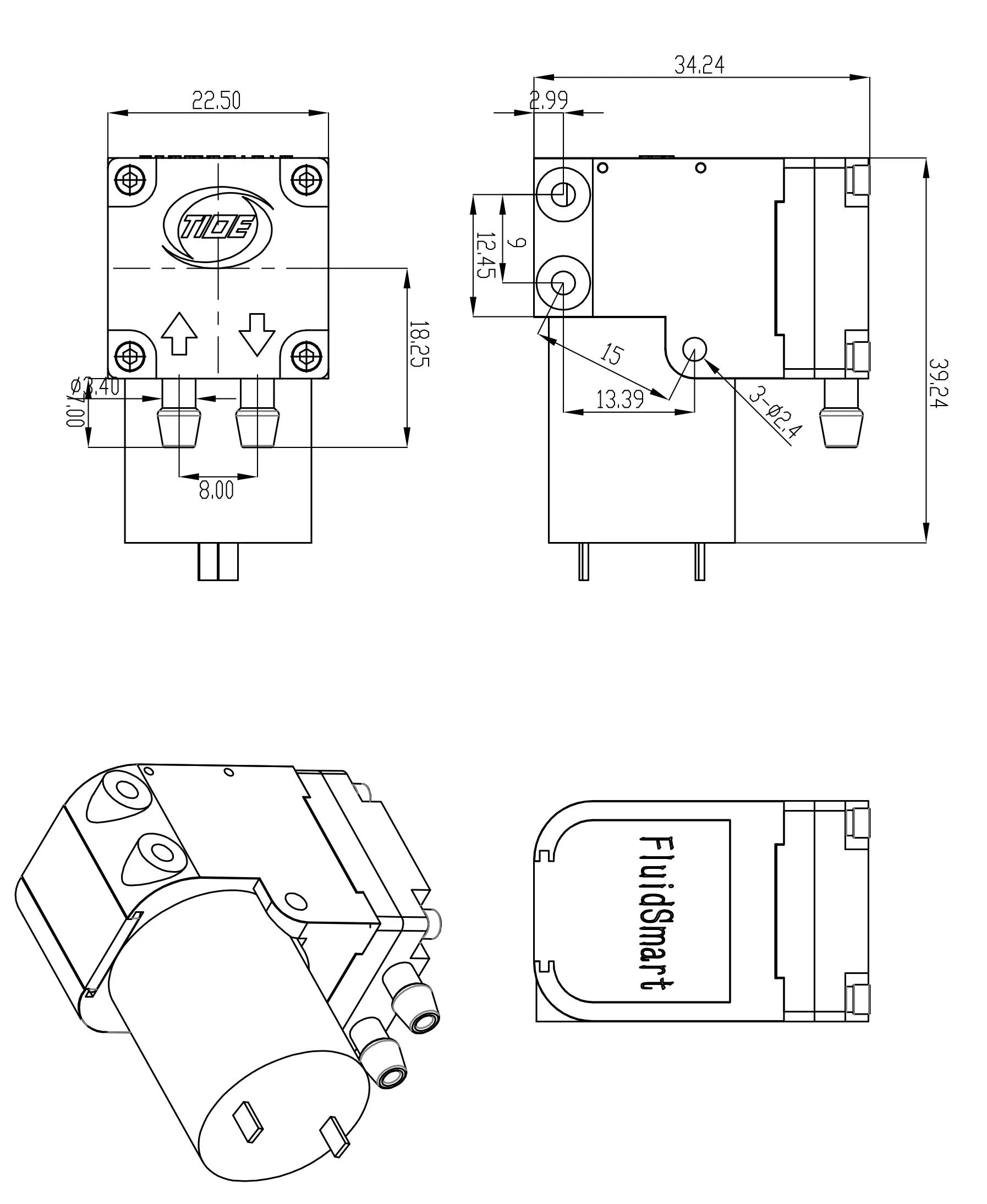 Laboratory Sampling Micro Air Vacuum Pump - Fluidsmart AD1.5DC4