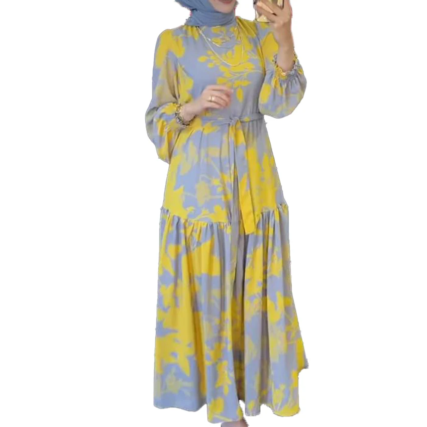 Custom Plus Size Islamic Clothing Women Floral Designs Femmes Abaya ...