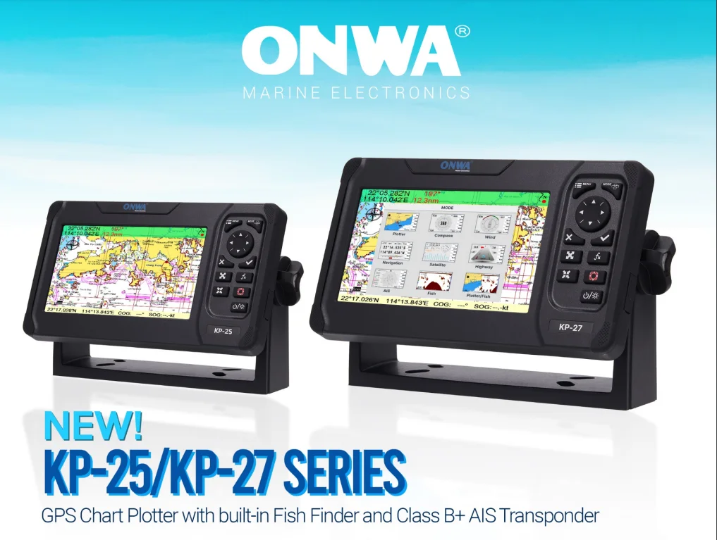 ONWA KP-27F Marine GPS Chart Plotter with Built-in Fish Finder