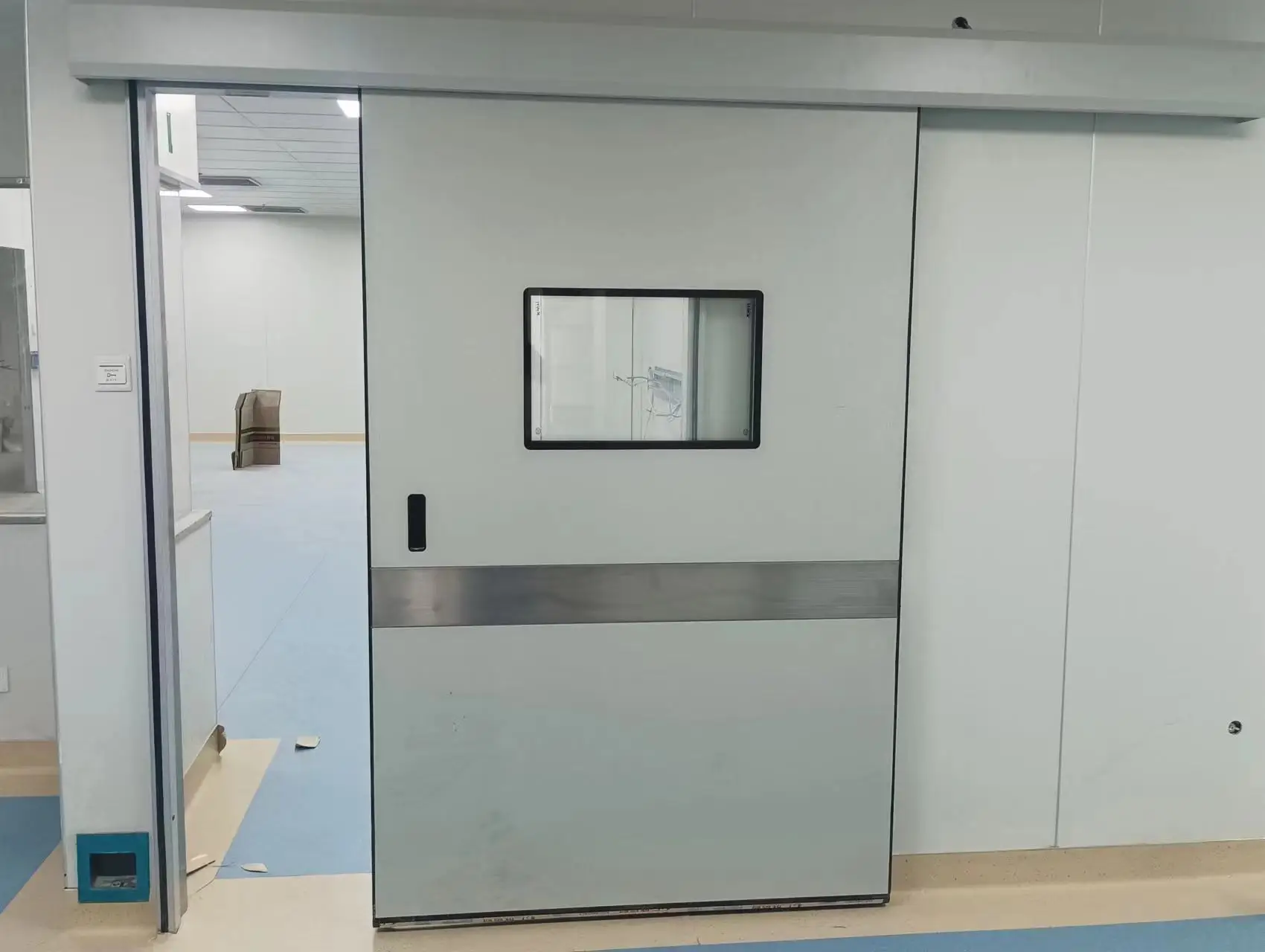 Modern Double Automatic Sliding Steel Stainless Steel Hpl Hospital Door ...