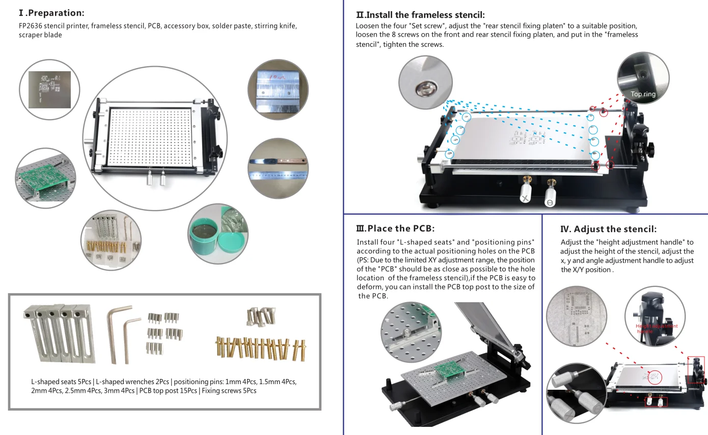 Smt Desktop Manual Solder Paste Printer For Pcb Assembly & Oem