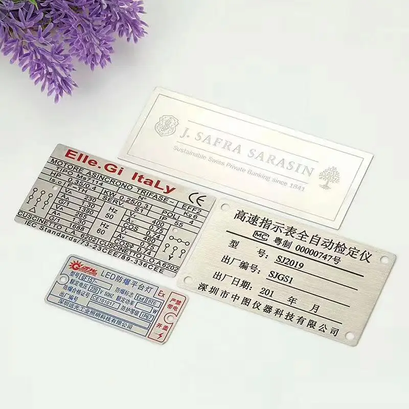 High Quality Stainless Steel Aluminum Brass Metal Nameplate, Plate ...