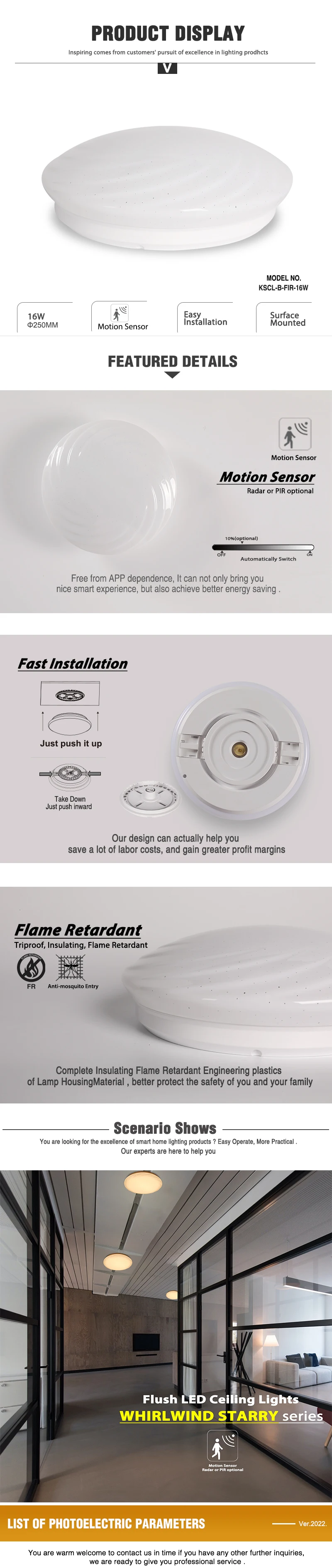 Easy Installation Large Round Lamp Voice Control Command Led Modern ...