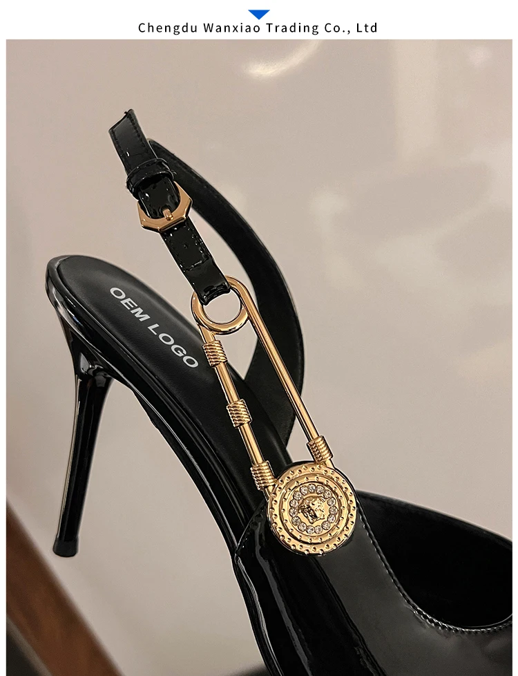 Luxury Famous Brand Designer High Heel Stiletto Genuine Leather Dress ...