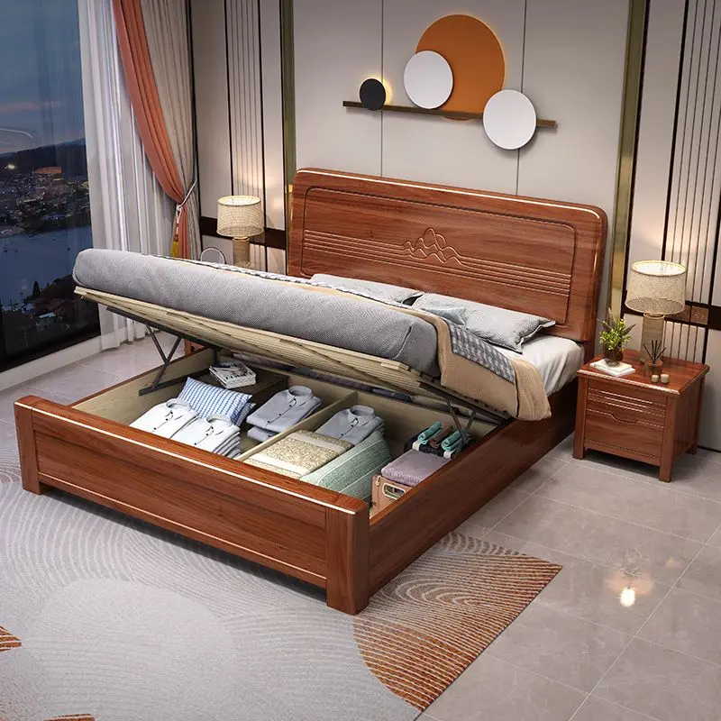 Alibaba.com: Wooden Beds Single Double Bed Bedroom Furniture Chinese ...
